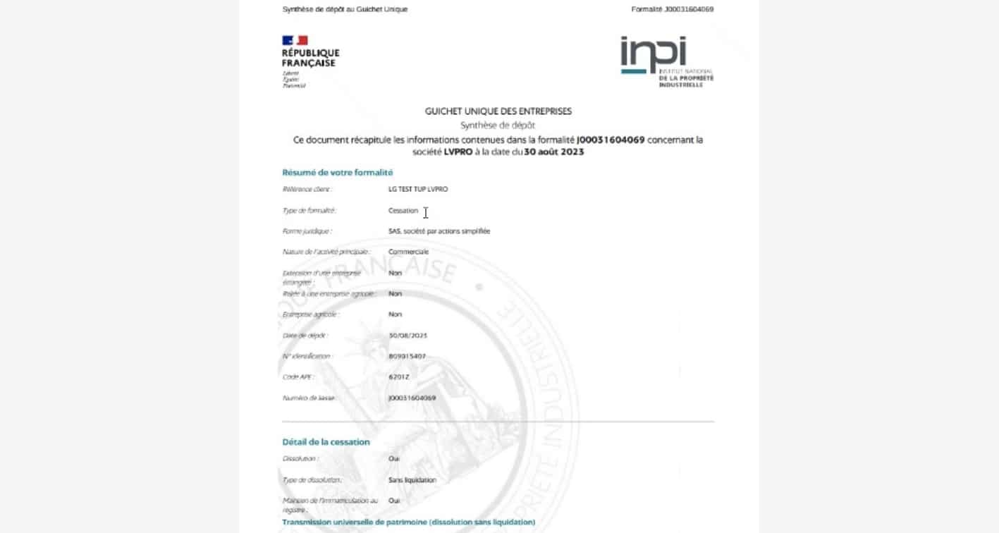 Comment réaliser une TUP sur le Guichet unique