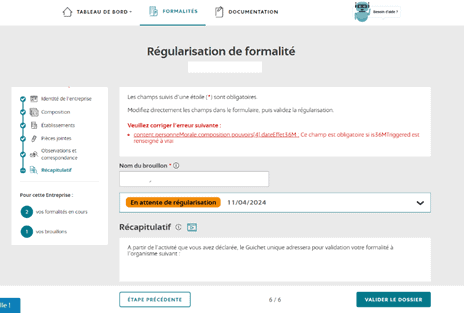 Guichet Unique : bugs et dysfonctionnements